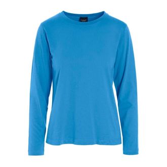 Bitte Kai Rand Enkel og l&aelig;kker basis bluse med lange &aelig;rmer - - Tops - Damen - Blau - L