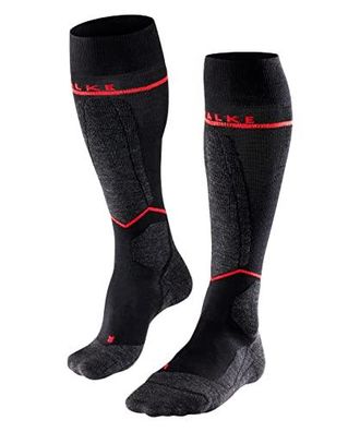 Falke SK4 Energizing Light W KH laine avec compression 1 paire, Chaussettes de ski Femme, Noir (Black-Mix 3010), 37-38