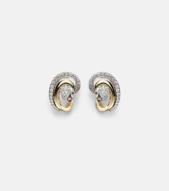 Yeprem Boucles doreilles Golden Strada en or jaune et blanc 18 ct et diamants