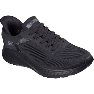 Skechers BOBS Sport Squad Chaos Solid Step Textil Herren Dunkelgrau Sneaker