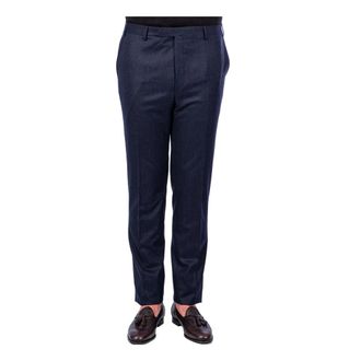 Corneliani Herren Flanellhose in Blau - - Trousers - Herren - Blau - XL