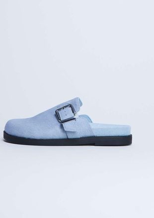 Topshop Amy - Mules zum Hineinschl&uuml;pfen in Hellblau mit Schnalle