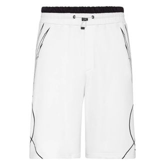 Plein Sport Homme, Shorts, Blanc, Taille: XL Jogging Shorts Scratch