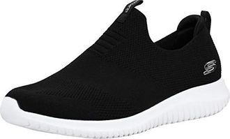 Skechers Ultra Flex - First Take, Baskets Enfiler femme, Noir (Black/white), 40 EU