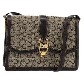 Celine Sac bandouli&egrave;re en toile Pre-owned - Femme - Pre-owned - Brun - Taille: ONE Size
