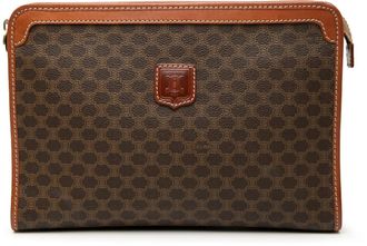 Celine Clutches - Macadam Coated Canvas Clutch - Gr. unisize - in Braun - für Damen