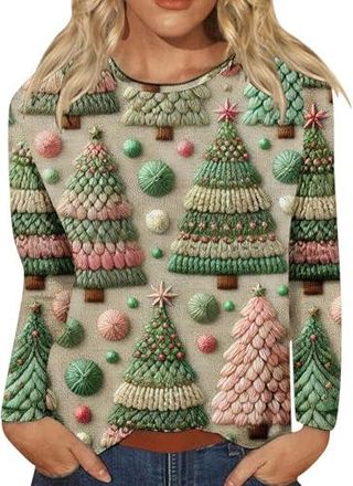 Generic Pull Noël Femme Rigolo - Sweat Drôle et Moche Pour Hiver - Polaire Décontracté Pour Famille