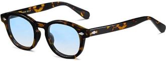 SHEEN KELLY Lunettes de soleil Retro Modern Style Round Fashion Neutral Trendy Coloured Lenses TR90 Frame