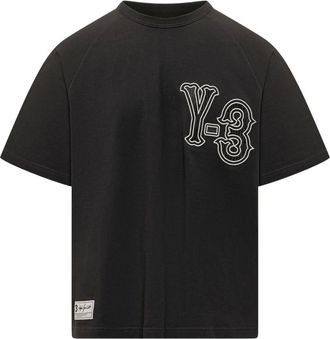 Yohji Yamamoto Homme, Tops, Noir, Taille: S Elite 5 GFX Short Sleeve T-Shirt