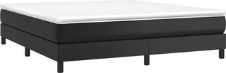 vidaXL Bettgestell Schwarz 160x200 cm Kunstleder Vidaxl