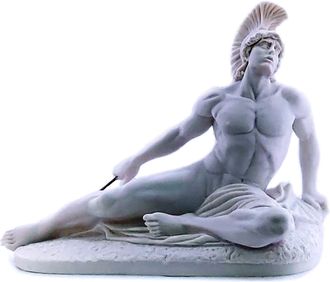 Generic Achillessterbender Trojanischer Held, Pfeil aus gegossenem Marmor, griechische Skulptur, Kopie