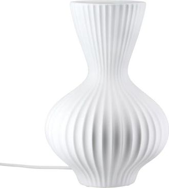 Gilde Tischleuchte Greta - Porzellan - matt wei&szlig; - H&ouml;he 30cm x &Oslash; 20cm - Prickellampe