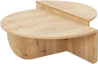 Hanah Home Hanah Home - Lot de 2 tables basses - Naturel clair - aloeva