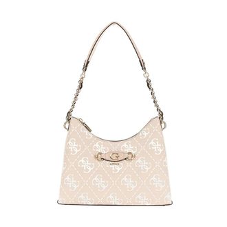 Guess Beige Schultertasche mit goldenen Details - - Bags - Damen - Beige - ONE SIZE