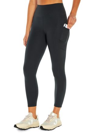 Balance Collection Womens Easy Eclipse Knöchel-Leggings mit hoher Taille und Taschen, Schwarz, X-Groß