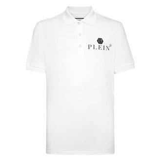 Philipp Plein Homme, Tops, Blanc, Taille: 4XL Polo Plein Iconic