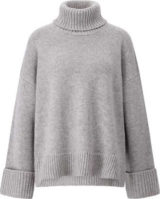 Samsøe & Samsøe Femme, Pulls, Gris, Taille: 36 FR Oversized Turtleneck Sweater