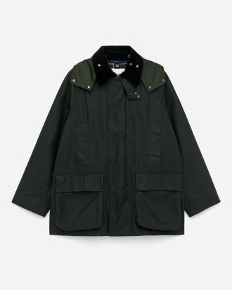 Arket Und Barbour Gewachste Baumwolljacke -Gr&uuml;n