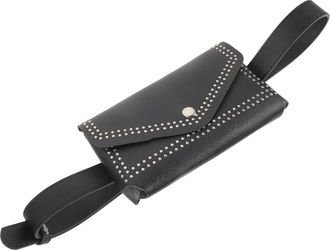 BESPORTBLE Damen Bauchtasche aus Verschlei&szlig;festem Leder Verstellbare G&uuml;rteltasche im Punk Stil Modische Kleine H&uuml;fttasche f&uuml;r Reisen und Alltag
