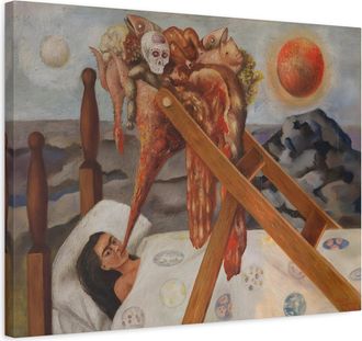 Generic Without Hope Canvas Wall Art Print - Famous Mexican Kahlo Painting 24x18inch 60x45cm (Horizontal) / 1.25inch 3.175cm