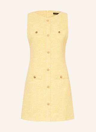 Maje Boucl&eacute;-Kleid Mit Glitzergarn gelb