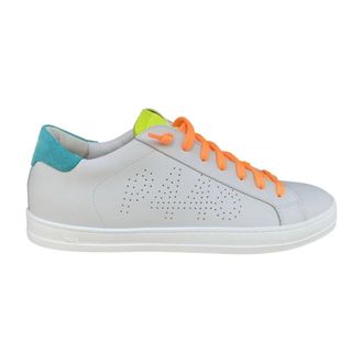 P448 John2 wei&szlig;er Ledersneaker mit frischen Kontrasten - - Shoes - Herren - Wei&szlig; - 44 EU