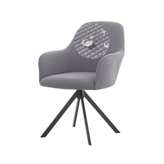 Generic Jacquard Samt Stuhlbezug Dehnbarer Esszimmerstuhl & B&uuml;rostuhl &Uuml;berzug, Elastische Velours-Gebogene R&uuml;cken Schutz F&uuml;r Schminktisch,Esszimmerstuhlbez&uuml;ge