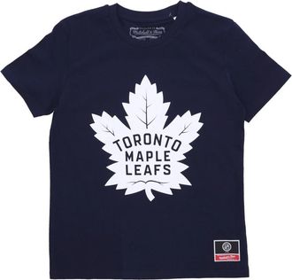 Mitchell & Ness Toronto Maple Leafs Logo Tee - - Tops - Herren - Blau - M