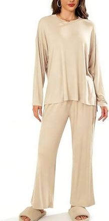 SHEKINI Ensemble Surv&ecirc;tement Femme 2 Pi&egrave;ces Loungewear &Eacute;l&eacute;gant Pyjama Manche Longue Pantalon Tenue D&eacute;contract&eacute; avec poches Hiver Pyjama Outfit Tracksuit Set