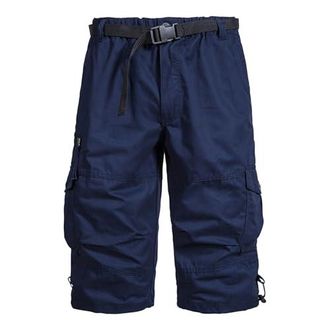 Generico Short d&eacute;t&eacute; d&eacute;contract&eacute; pour homme avec plusieurs poches, bleu marine, XXL