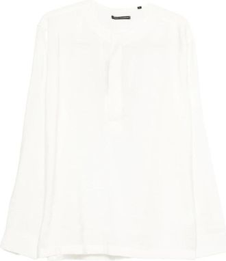 Daniele Alessandrini Homme, Tops, Blanc, Taille: XL Long Sleeve Hauts
