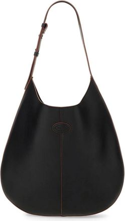 Tod's Femme, Sacs, Noir, Taille: ONE Size Di Bag Petit Sac Hobo en Cuir