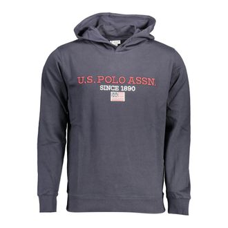 U.S.Polo Association Kapuzenpullover Blau Kontrast Logo - - Sweatshirts & Hoodies - Herren - Blau - L
