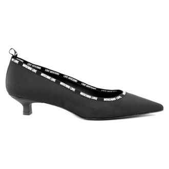 Love Moschino Schwarze Stoff-Dekollet&eacute;-Pumps - - Shoes - Damen - Schwarzk - 39 EU