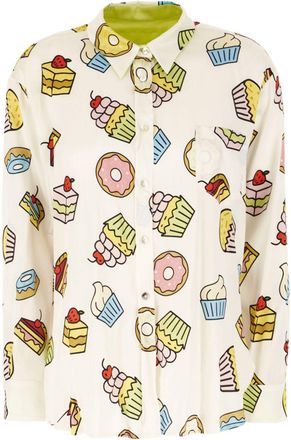 Matimì blouse à imprimé graphique - Blanc