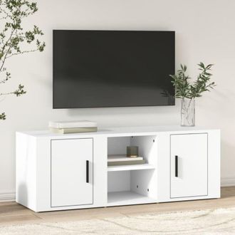 vidaXL Meuble tv Blanc 100x31,5x35 cm Bois ding&eacute;nierie