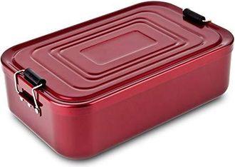 ROMINOX Geschenkartikel Lunchbox // Quadra verschiedene Varianten - hochwertige Aluminium Aufbewahrungsbox, praktisch und leicht, Proviantbox mit Dichtungsrin