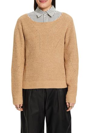 Esprit Damen 024ee1i343 Pullover, 270/Beige, Small