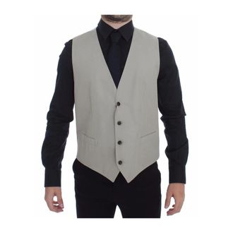 Dolce & Gabbana Beige Classic Fit Vest - - Suits - Herren - Beige - XL