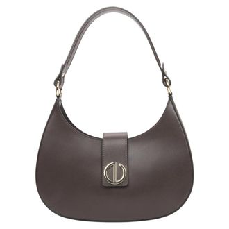 Estro & Luminara Italienische Leder Umh&auml;ngetasche - - Bags - Damen - Braun - ONE SIZE