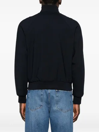 Emporio Armani Wool Blend Bomber Jacket - Black