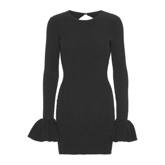 Rotate Rotate Birger Christensen, Femme, Robes, Noir, Taille: 42 FR Mini-robe en maille ajourée