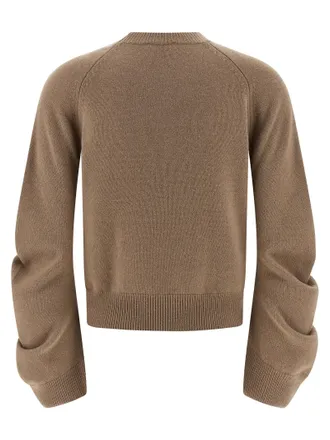 Nude Virgin Wool Crewneck Sweater - Camel