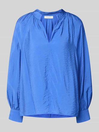 Christian Berg Bluse aus Viskose-Mix mit Serafino-Ausschnitt