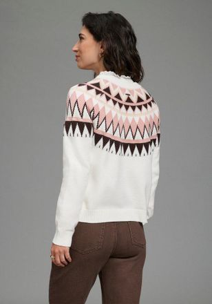 Laura Scott Strickjacke mit femininem Norwegermuster aus weicher Viskosemischung