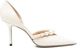Jimmy Choo London Femme, Chaussures, Blanc, Taille: 41 EU D&eacute;collet&eacute; Aurelie 85