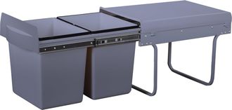 Kitchen Move HYPE Einbau-M&uuml;lleimer, 2 F&auml;cher, 36 l (2 x 18 l) mit Eimer