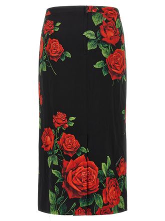 Dolce & Gabbana Rose Skirt - Black