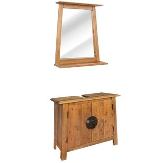 vidaXL Vidaxl - Mobilier de salle de bain Bois de pin massif