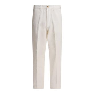 Polo Ralph Lauren Femme, Pantalons, Blanc, Taille: 42 FR Pantalon Chino Coupe Droite en Coton